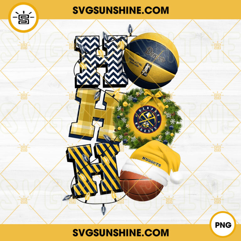 Christmas Ho Ho Ho Denver Nuggets PNG, NBA Basketball Team Nuggets ...