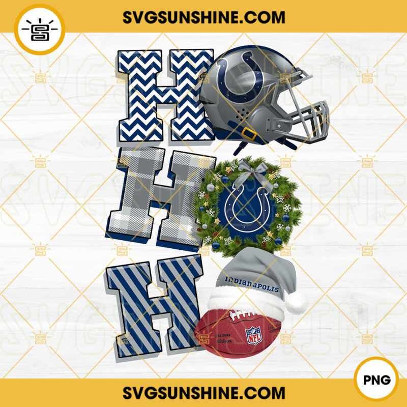Christmas Ho Ho Ho Indianapolis Colts PNG, NFL Football Team ...