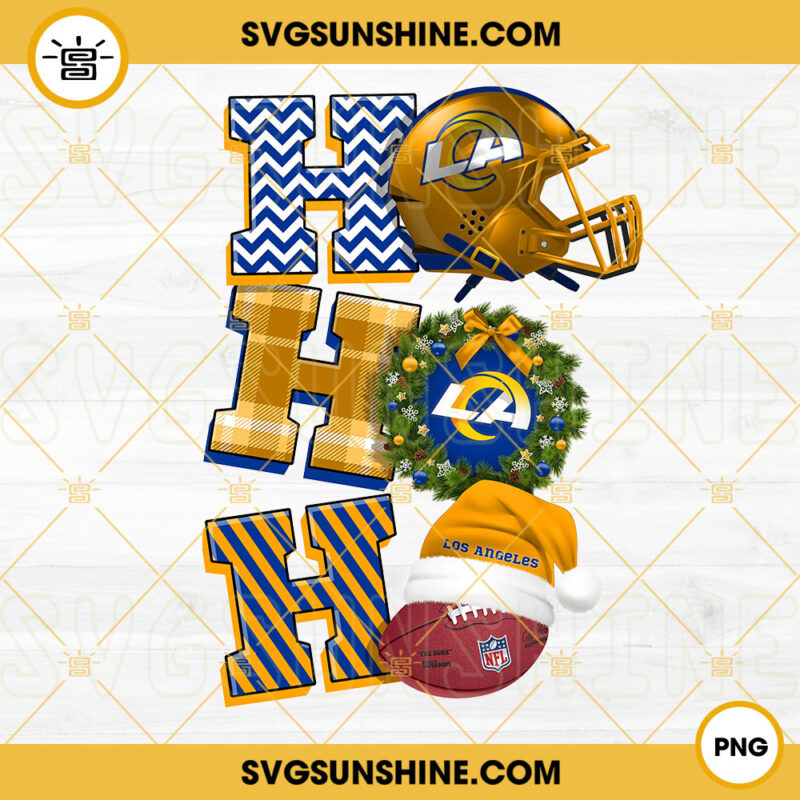 Christmas Ho Ho Ho Los Angeles Rams PNG, NFL Football Team Los Angeles ...