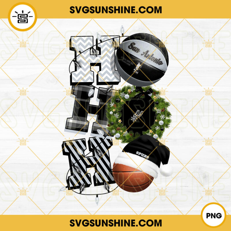 Christmas Ho Ho Ho San Antonio Spurs PNG, NBA Basketball Team Spurs ...