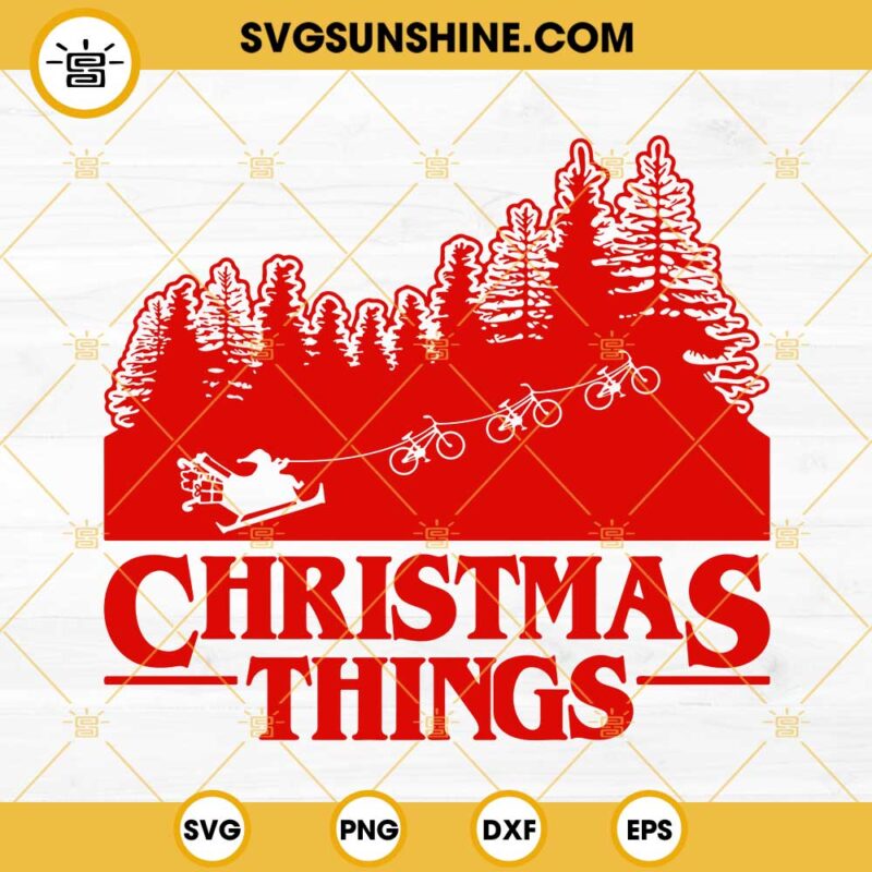 Merry Christmas Stranger Things SVG, The Upside Down SVG, Xmas Lights ...