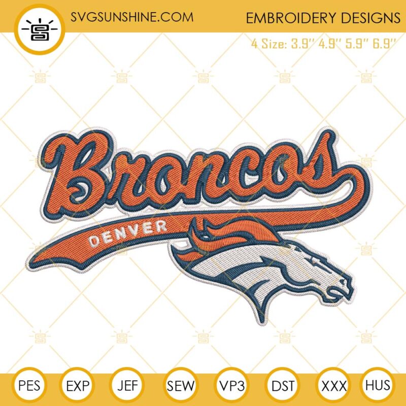 Denver Broncos Embroidery Designs