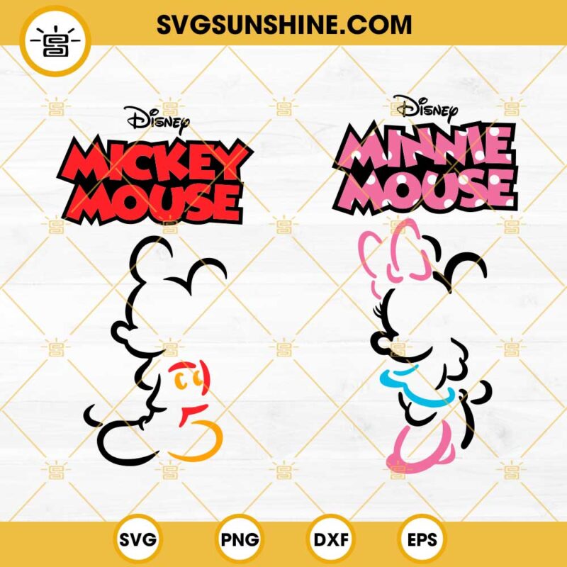 Disney Mickey Mouse Minnie Mouse SVG, Couples Valentines Day SVG PNG ...