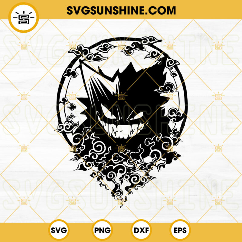 Gengar SVG, Pokemon SVG PNG DXF EPS Cut Files
