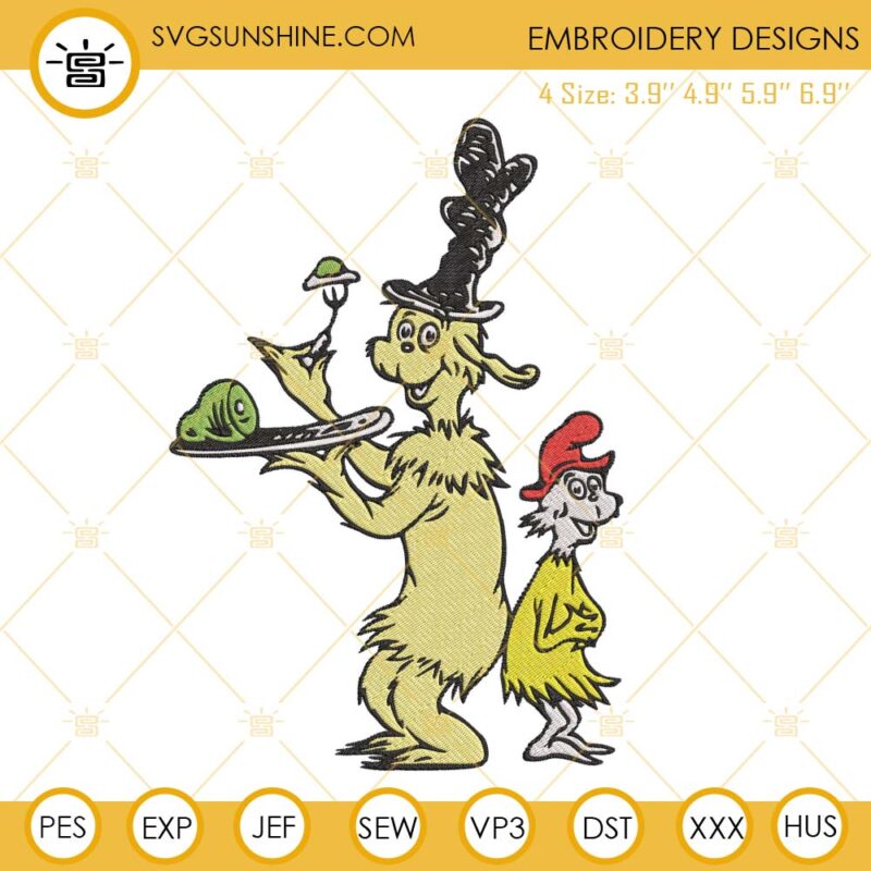 Dr Seuss Green Eggs And Ham Embroidery Files