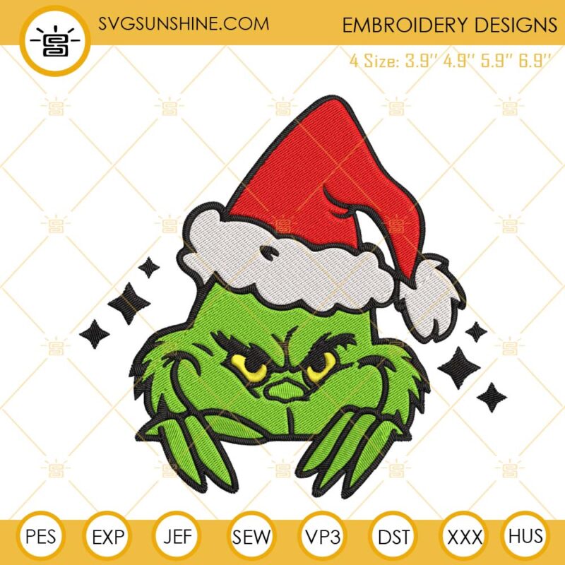 Feeling Extra Grinchy Today Embroidery Designs, Grinch Christmas Tree ...