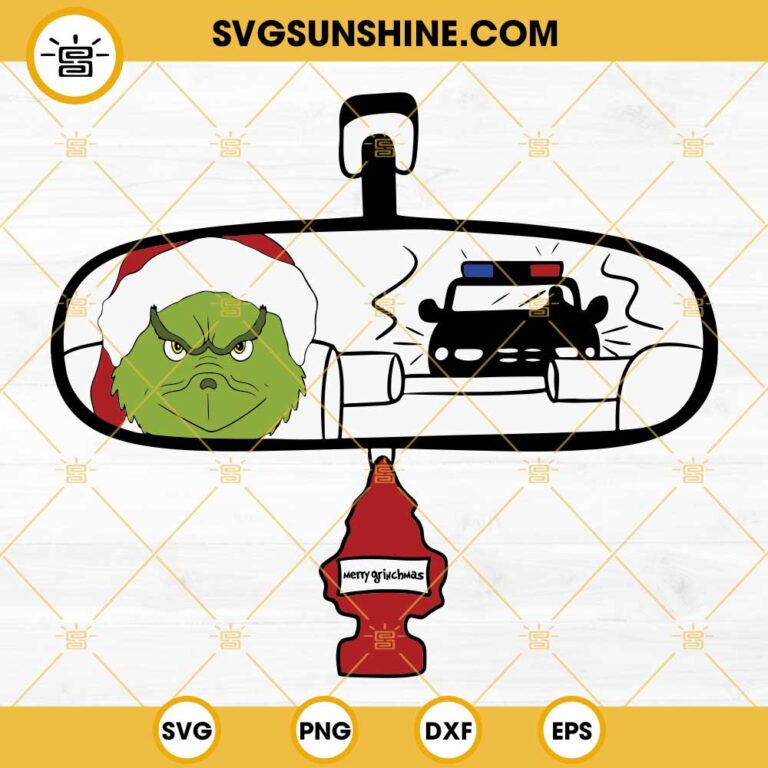 Grinch Drive Car SVG, Grinch Face SVG, Merry Christmas Grinch Driving ...
