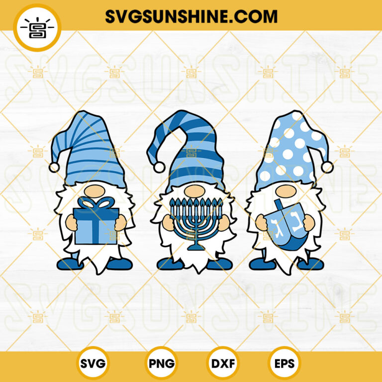 Happy Hanukkah SVG, Hanukkah Menorah and Dreidel SVG, Retro Hanukkah ...