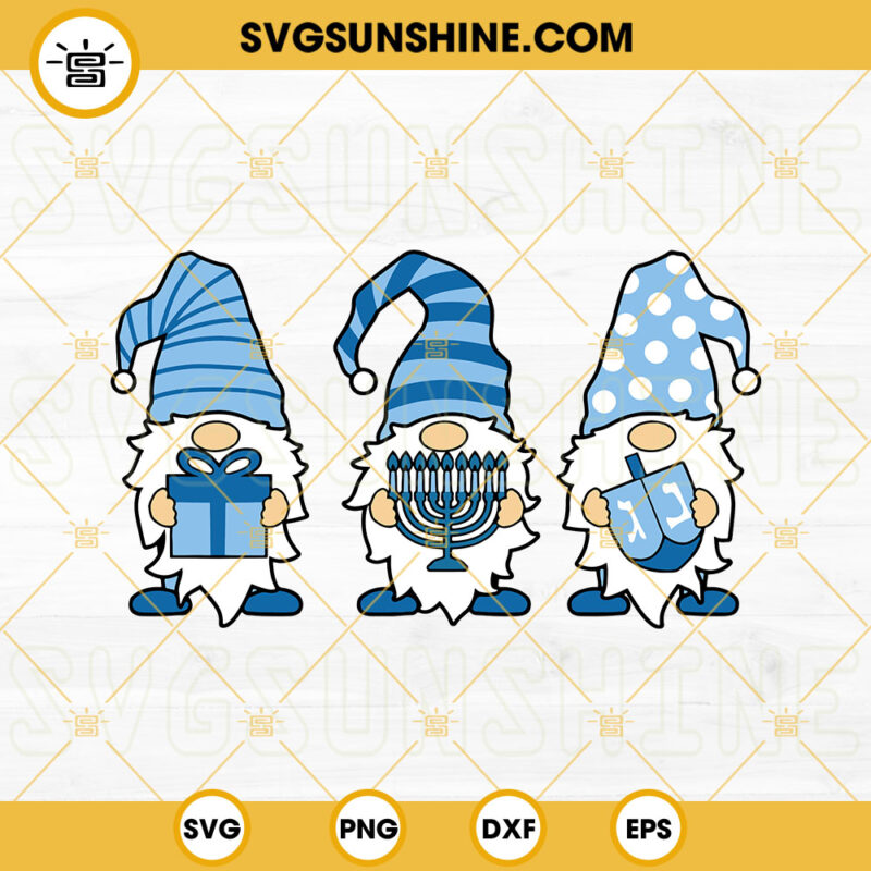 Happy Hanukkah SVG, Hanukkah Menorah and Dreidel SVG, Retro Hanukkah ...
