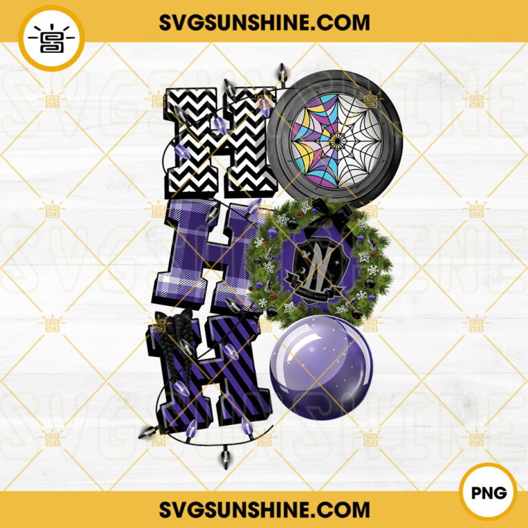 Ho Ho Ho Wednesday PNG, Wednesday Christmas PNG, Addams Family PNG