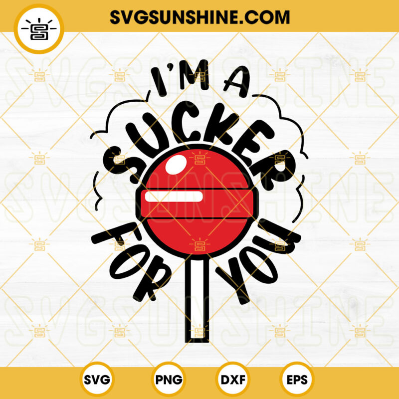 Im A Sucker For You SVG, Retro Valentine SVG, Heart Lollipop SVG PNG ...