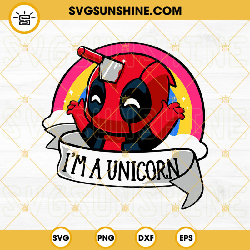 Deadpool I'm A Unicorn SVG, Deadpool Chibi SVG, Funny Superhero SVG ...