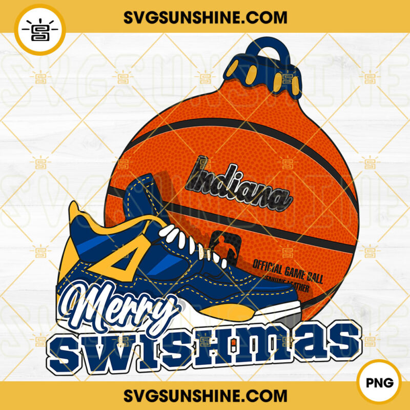 Indiana Basketball Merry Swishmas PNG, Indiana Pacers Basketball ...