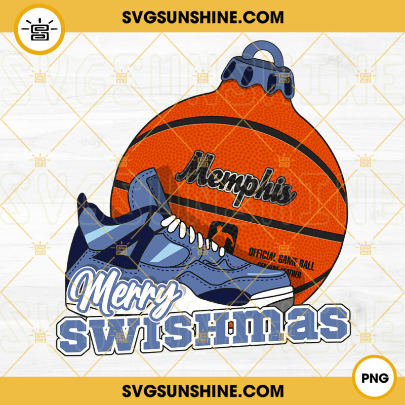 Memphis Basketball Merry Swishmas PNG, Memphis Grizzlies Basketball ...