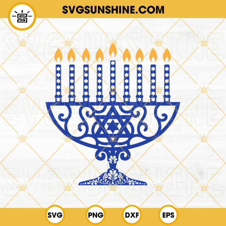 Hanukkah SVG, Menorah Candle Light SVG, Jewish Saying SVG PNG DXF EPS ...