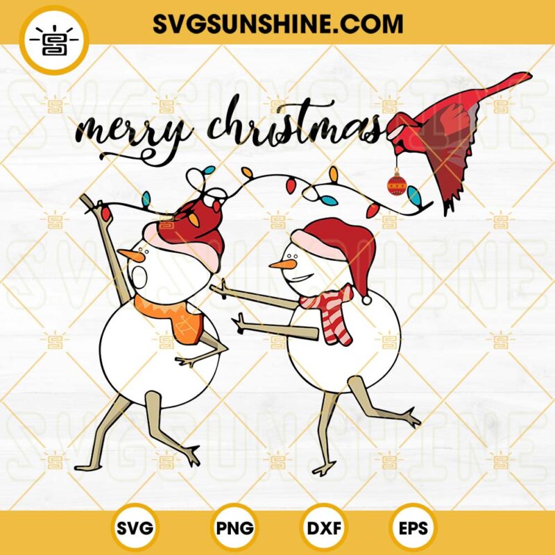 Merry Christmas Snowman Couple SVG, Cardinal SVG, Funny Christmas SVG ...