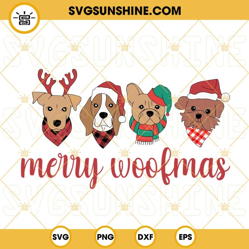 Merry Woofmas SVG, Dog With Santa Hat SVG, Christmas Dog SVG PNG DXF ...