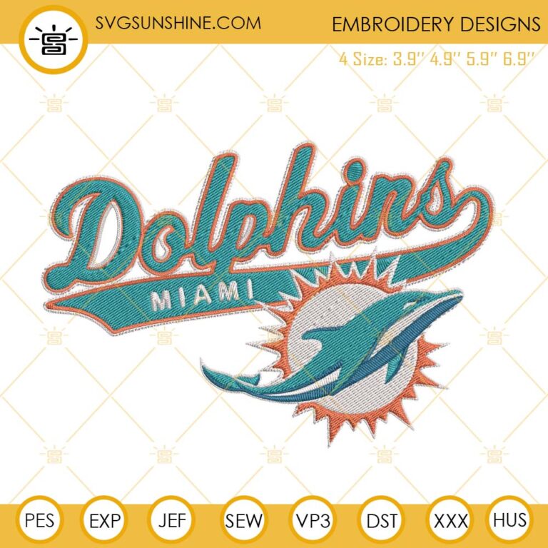 Miami Dolphins Embroidery Designs