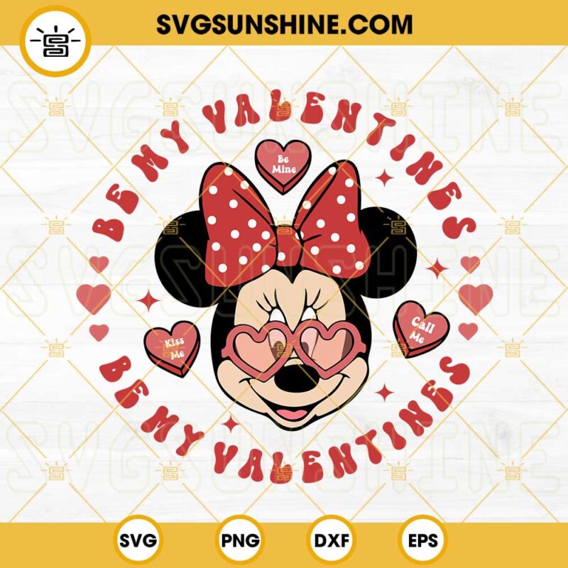 Minnie Hearts SVG, Valentines SVG, Minnie Valentine's Day SVG, Disney ...