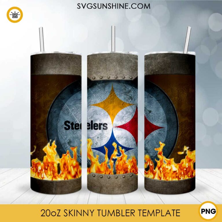 Pittsburgh Steelers Fire And Flame 20oz Skinny Tumbler Template PNG ...