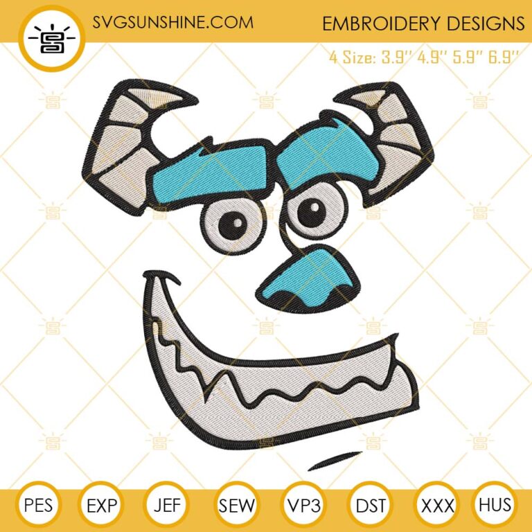 James P Sullivan Embroidery Design, Sulley Monsters Inc Embroidery ...