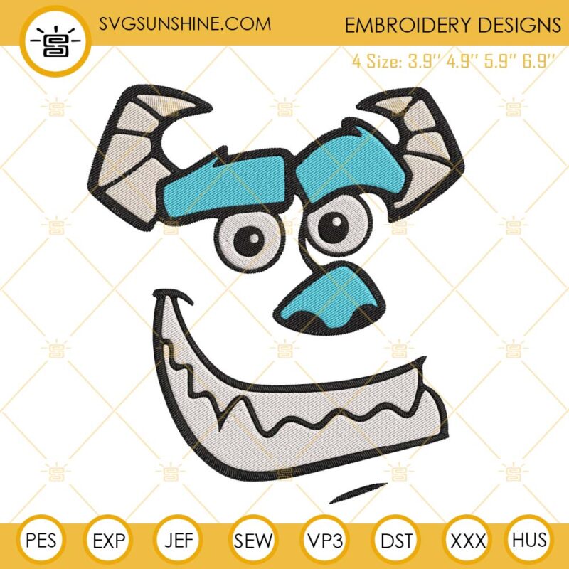 James P Sullivan Embroidery Design, Sulley Monsters Inc Embroidery ...