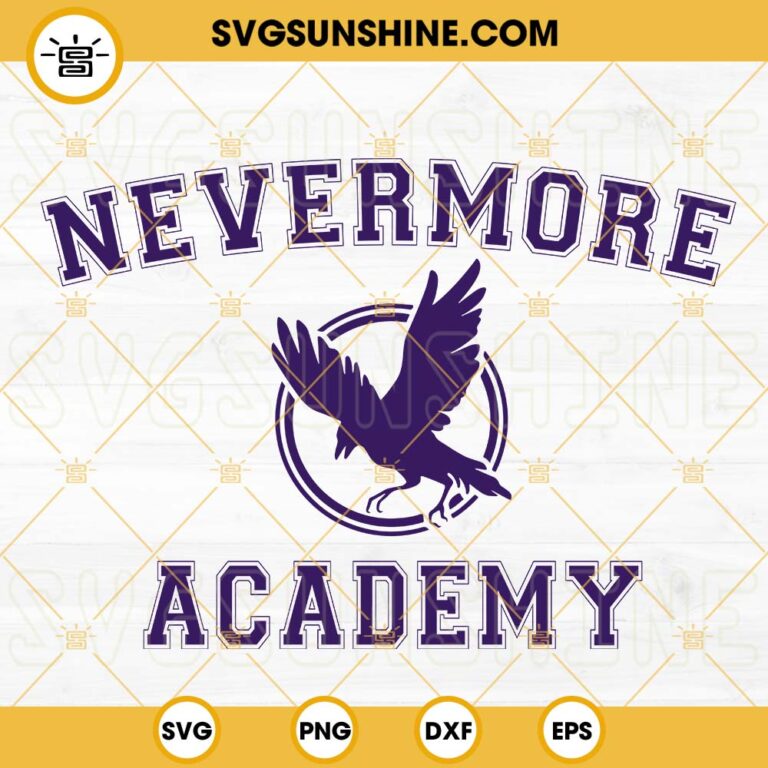 Nevermore Academy SVG, Wednesday Adams SVG, College Pullover SVG