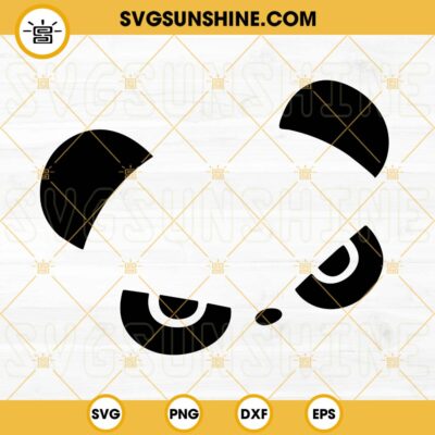 Panda Face SVG, Funny Panda SVG, Cute Panda SVG PNG DXF EPS Files For ...