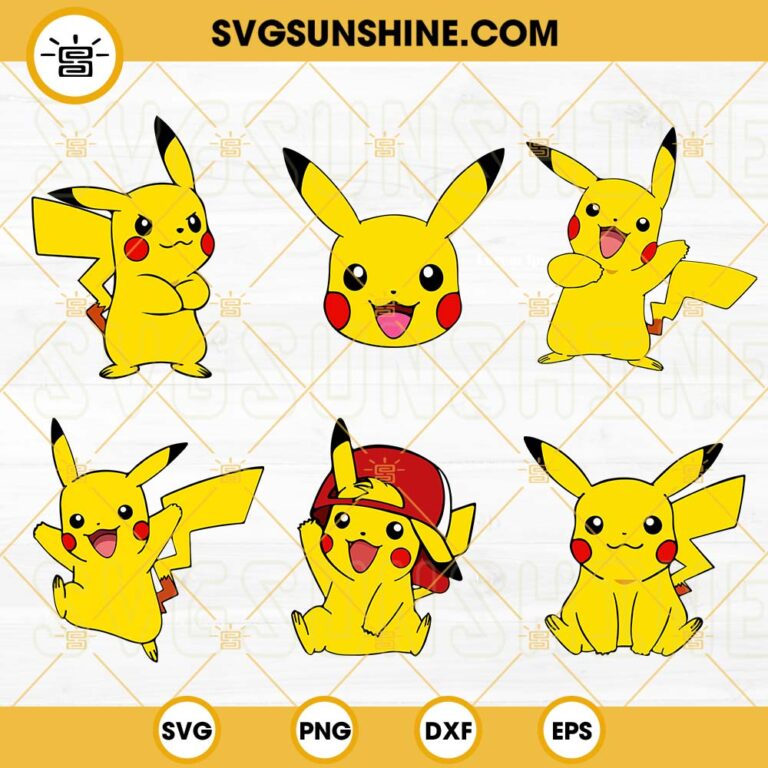 Pikachu SVG Bundle, Pokemon SVG, Pokeball SVG, Anime SVG PNG DXF EPS ...