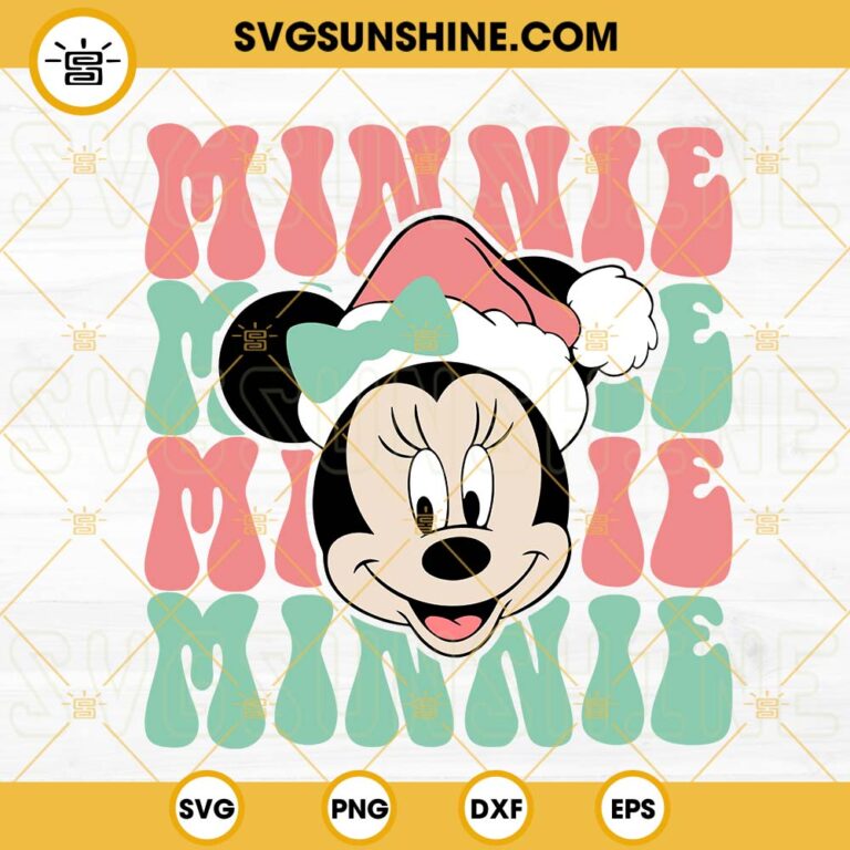 Retro Santa Minnie SVG, Christmas SVG, Retro Christmas SVG, Minnie ...