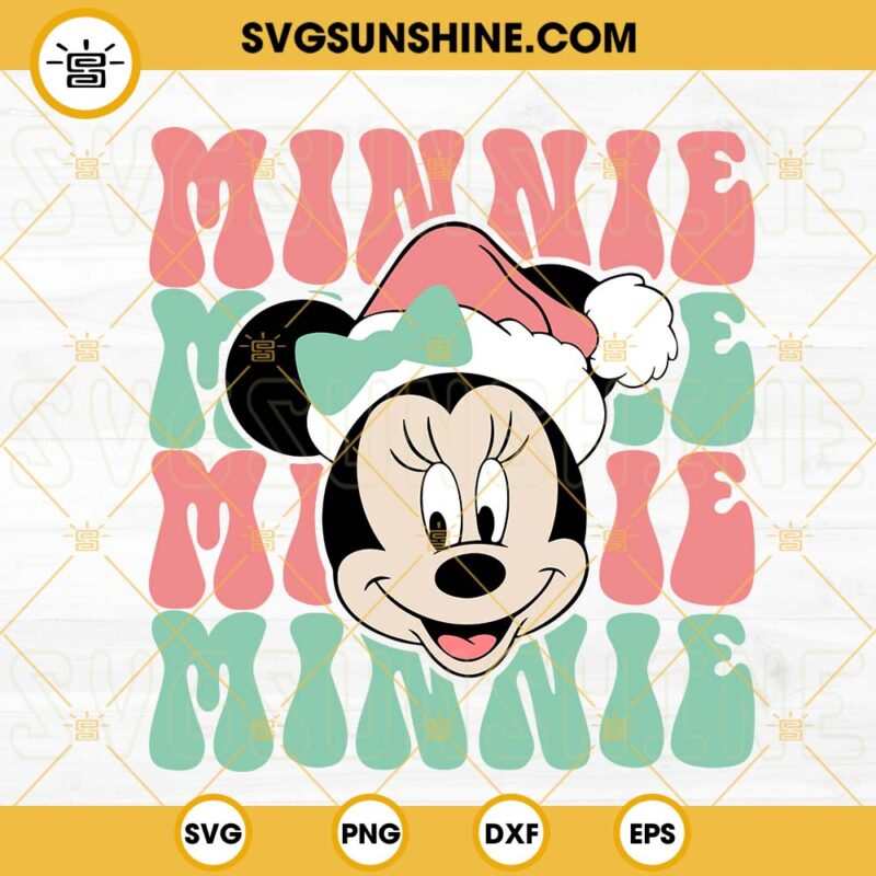 Retro Santa Minnie SVG, Christmas SVG, Retro Christmas SVG, Minnie ...