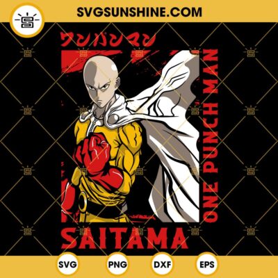 One Rocket Punch SVG, Saitama SVG, One Punch Man Anime SVG PNG DXF EPS