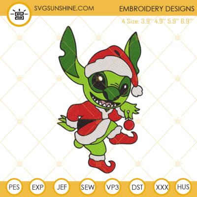 Stitch Grinch Embroidery Files
