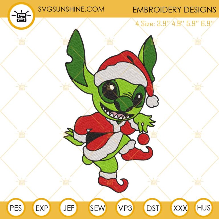 Stitch Grinch Embroidery Files