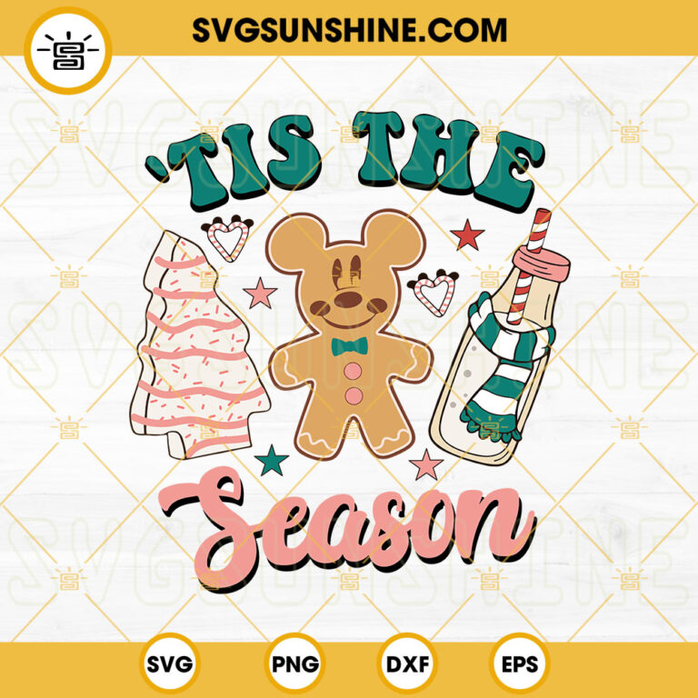 Tis The Season Mickey Gingerbread SVG, Christmas SVG, Christmas Mickey ...