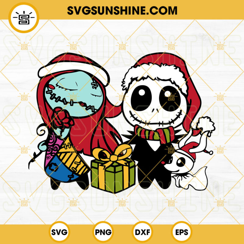 Jack And Sally Christmas SVG, Santa Jack Skellington SVG, Sally Santa ...