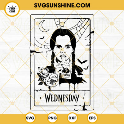 Wednesday Addams Tarot Cards SVG, Wednesday SVG, Wednesday Drinking ...