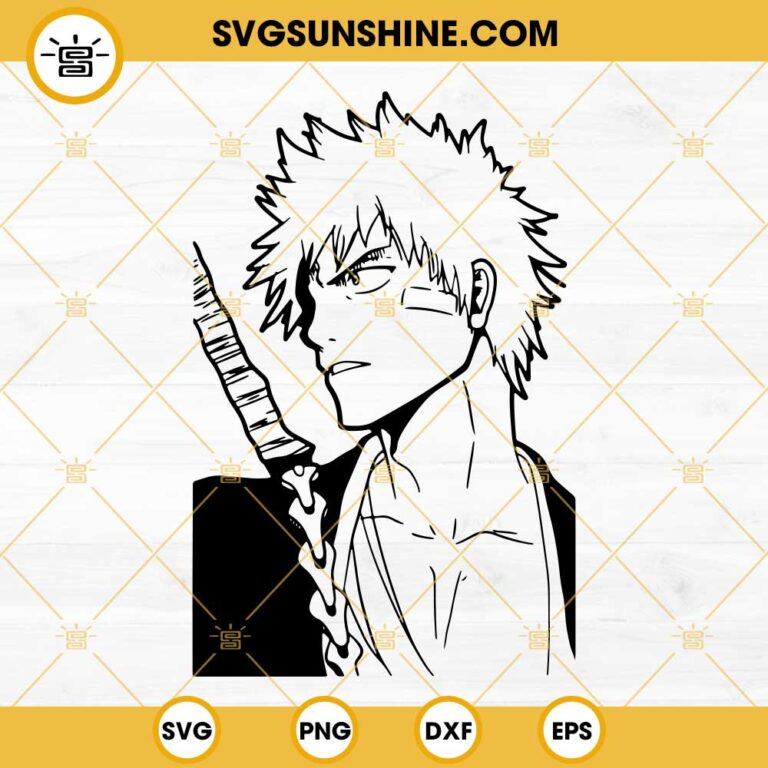 Ichigo Kurosaki SVG, Bleach SVG PNG DXF EPS For Cricut Silhouette Cameo