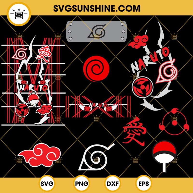 Naruto Akatsuki Bundle SVG, Naruto SVG PNG DXF EPS For Cricut ...