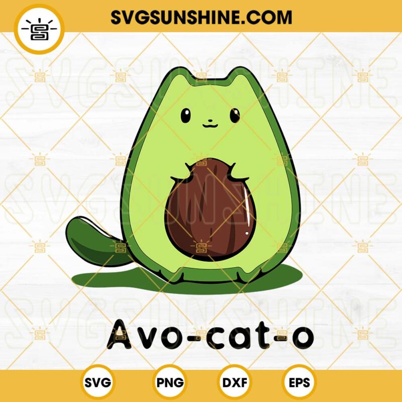 Avo Cat O SVG, Avogato SVG, Funny Cat SVG, Cinco De Mayo SVG PNG DXF ...