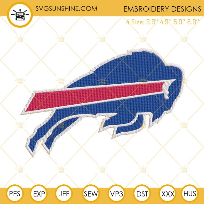 Buffalo Bills Logo Embroidery Files, NFL Football Team Machine ...