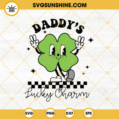 Lucky Charm Smiley Face SVG, Shamrock SVG, Retro St Patricks Day SVG ...