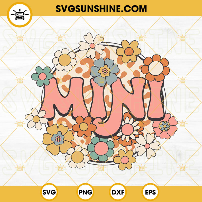 Floral Mini SVG, Retro Mini SVG, Boho Flowers SVG, Hippie Baby SVG PNG ...