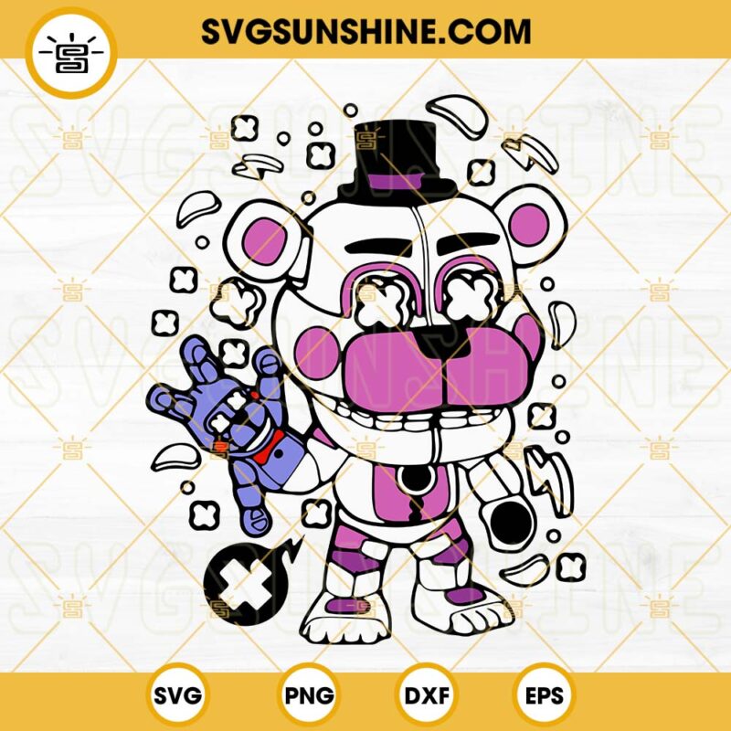 Funtime Freddy SVG, Freddy Fazbear Pizza SVG, Glam Bear SVG, Fnaf SVG ...