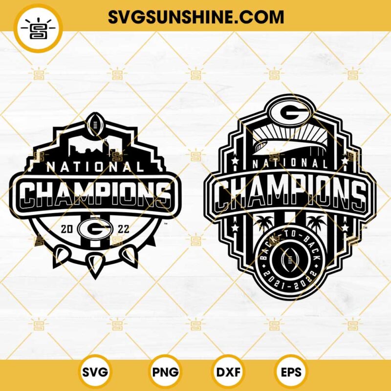 Georgia Bulldogs National Champions SVG Bundle, Georgia Bulldogs SVG, Bulldogs National ...