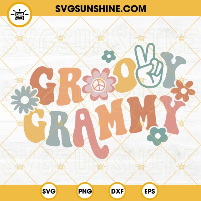 Groovy Grammy SVG, Grammy SVG, Boho Flowers SVG, Hippie Family SVG PNG ...