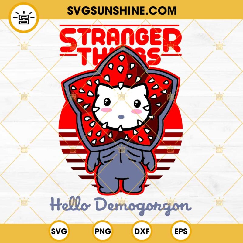 Hello Kitty Dustin SVG, Dustin Stranger Things SVG PNG DXF EPS Cricut