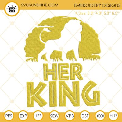 Her King Simba Embroidery Designs, The Lion King Embroidery Files