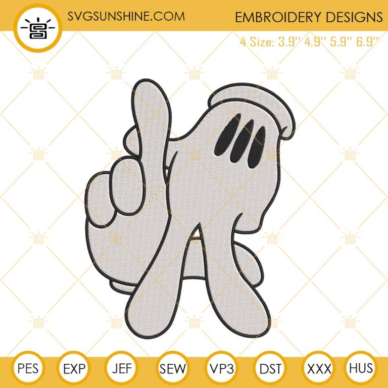 LA Mickey Hands Embroidery File, Los Angeles Dodgers Embroidery Design