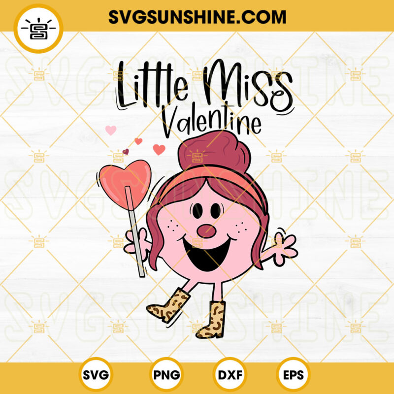 Little Miss Valentine SVG, Little Miss SVG, Kids SVG, Valentines Day ...